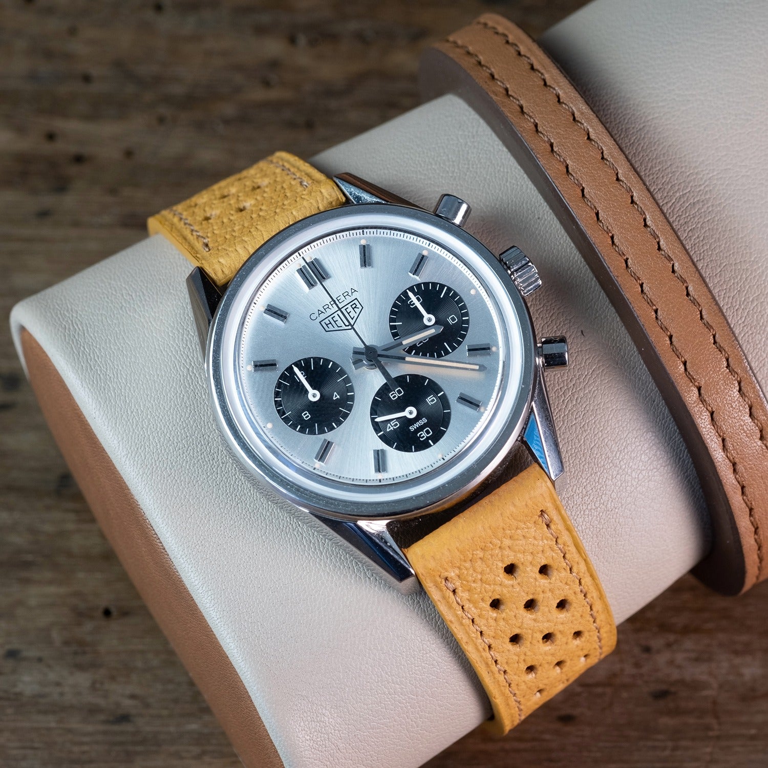 Watch Strap racing pigskin honey - Atelier romane