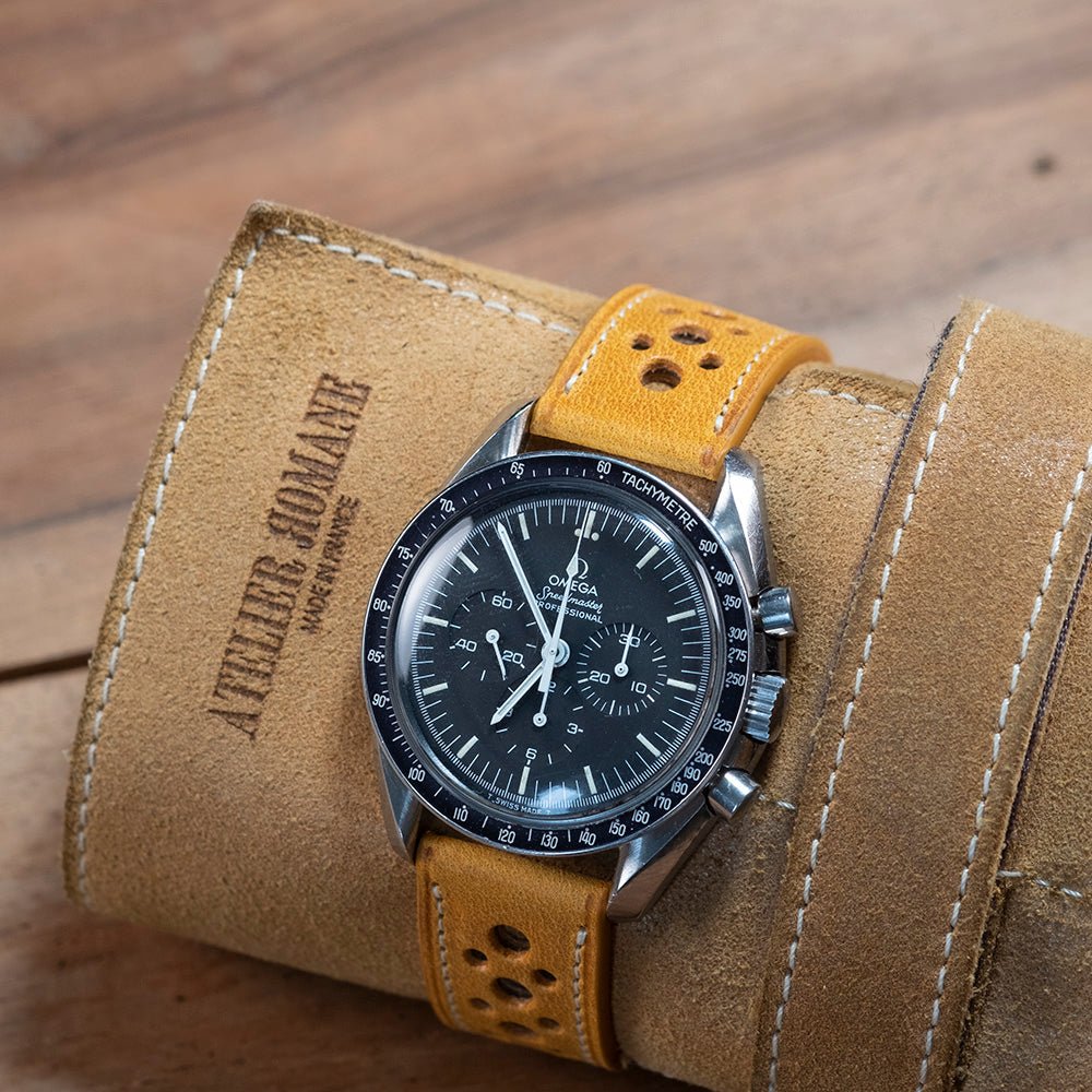 Watch Strap rallye Tuscany ochre compatible omega folding clasp ...